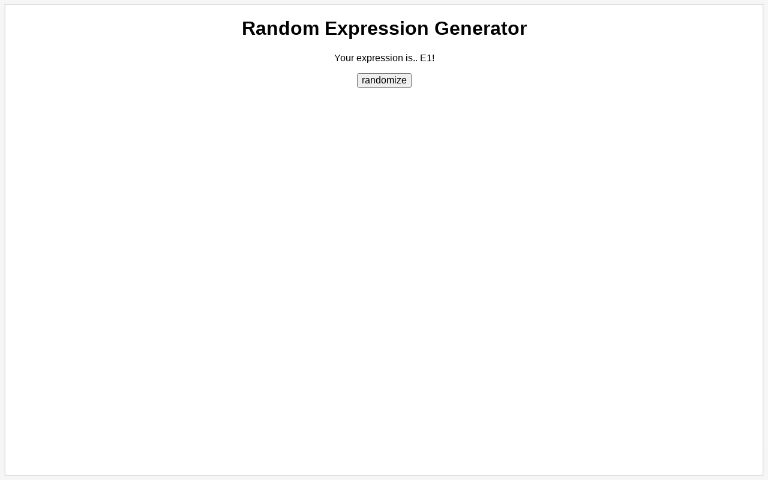 Random Expression Generator