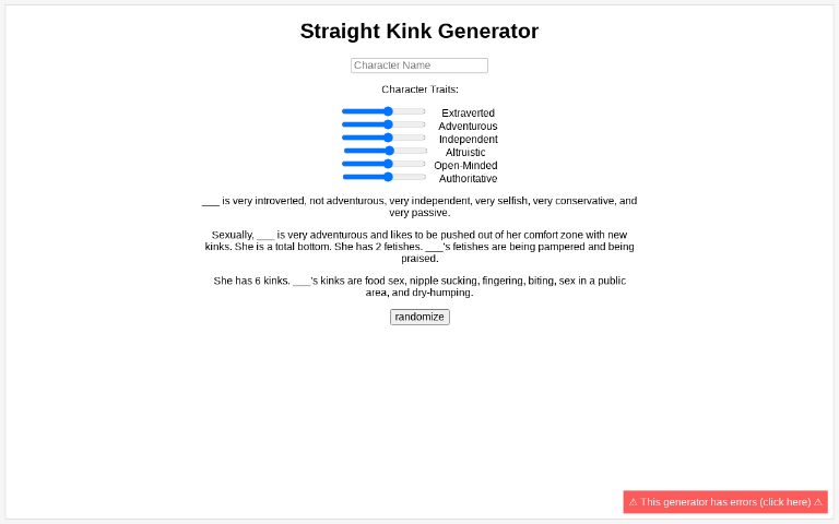 Straight Kink Generator