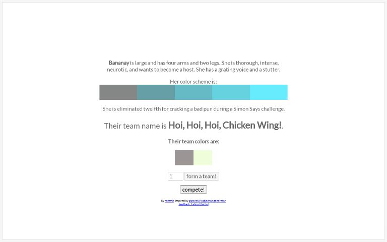 Object Show Character Generator