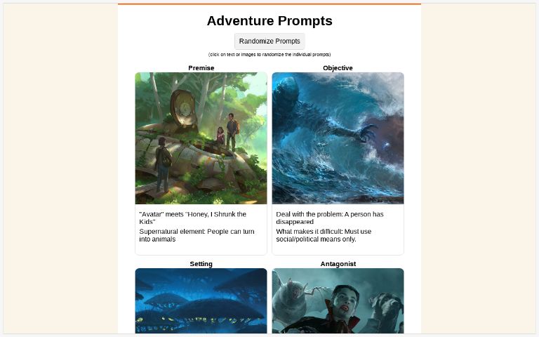 Adventure Prompts ― Perchance Generator