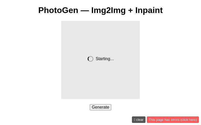PhotoGen — Img2Img + Inpaint ― Perchance Generator