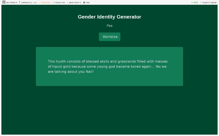 Gender Identity Generator