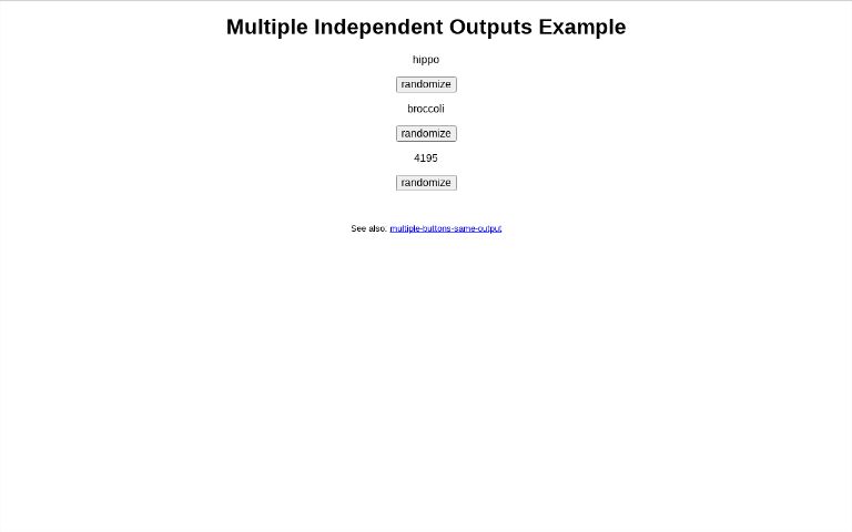 Multiple Independent Outputs Example ― Perchance Generator