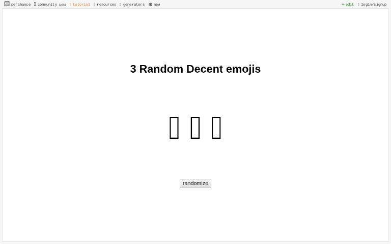 3 Random Decent emojis ― Perchance Generator