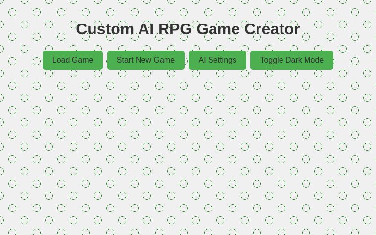 Custom AI RPG Game Creator ― Perchance Generator