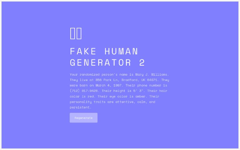 Fake Human Generator 2