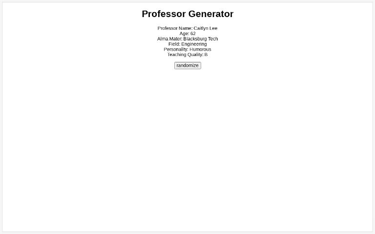 Professor Generator
