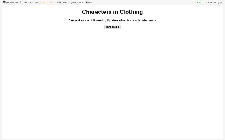Characters in Clothing ― Perchance Generator