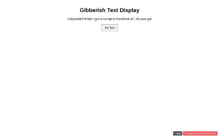Gibberish Text Display ― Perchance Generator