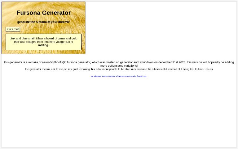 Fursona Generator