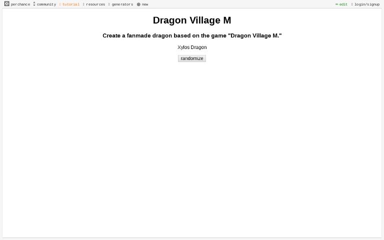 Dragon Village M ― Perchance Generator