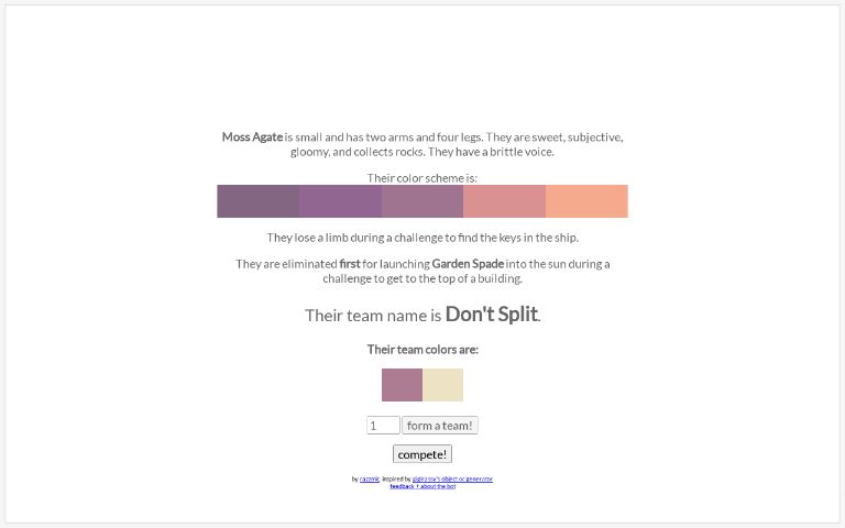 Object Show Character Generator