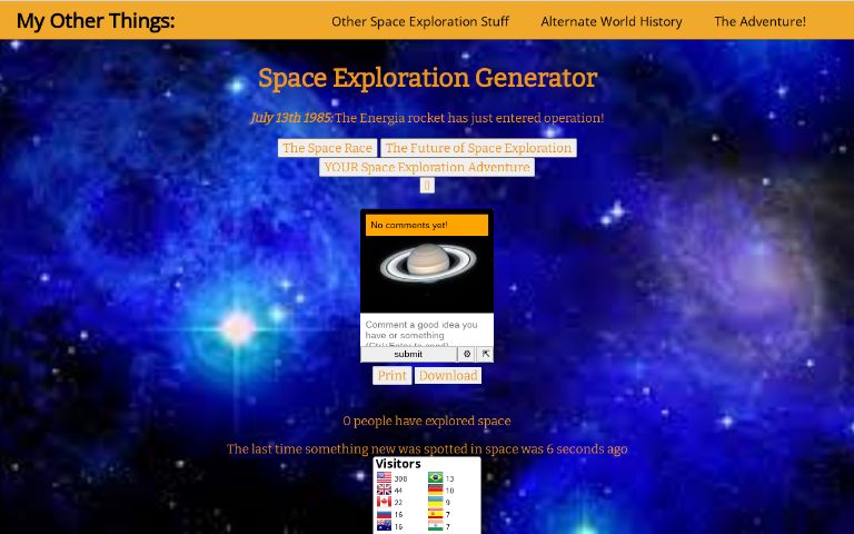 Space Exploration Generator