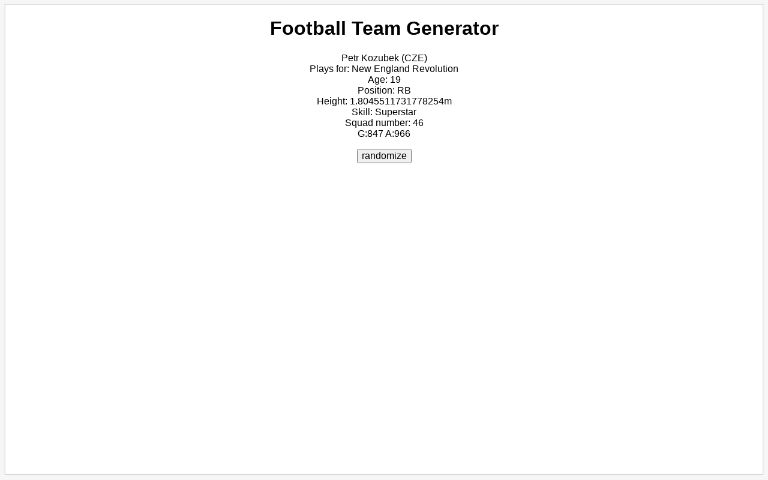 Football Team Generator