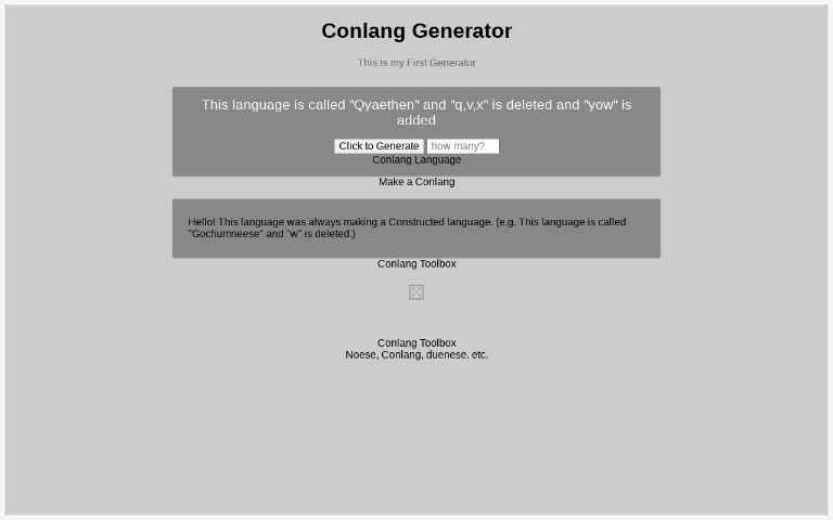 Conlang Generator
