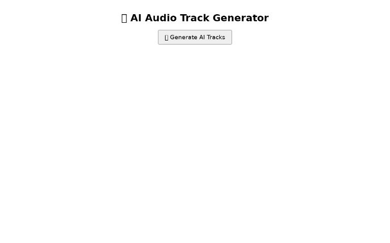 🎵 AI Audio Track Generator