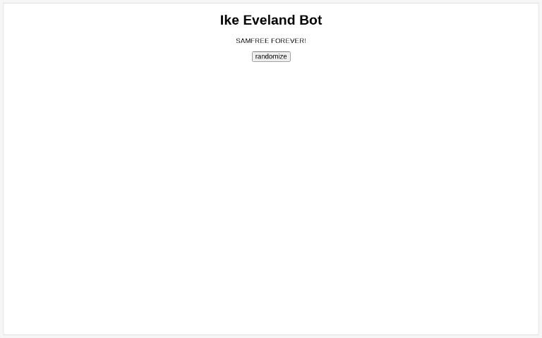 Ike Eveland Bot ― Perchance Generator
