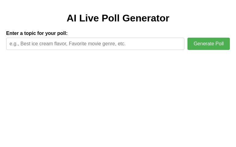 AI Live Poll Generator