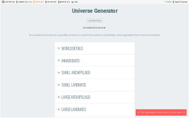 Universe Generator