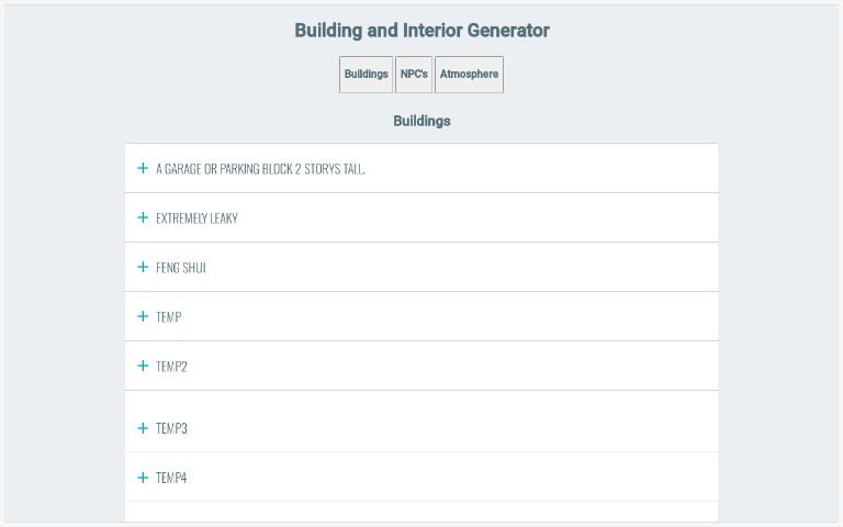 Building and Interior Generator