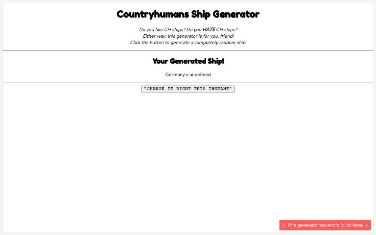 Countryhumans Ship Generator