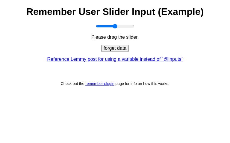 Remember User Slider Input (Example) ― Perchance Generator