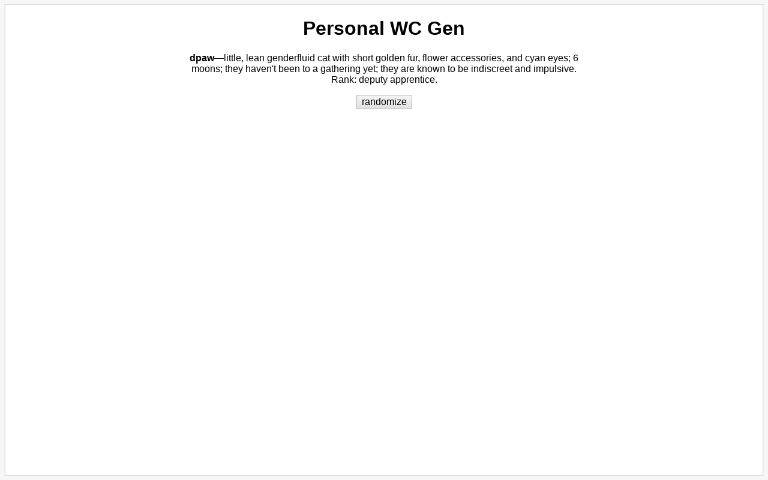 Personal WC Gen