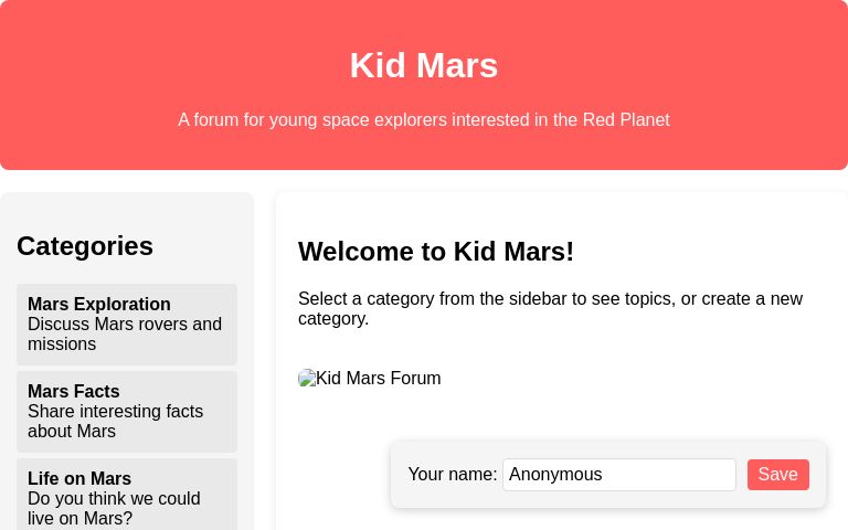 Kid Mars ― Perchance Generator