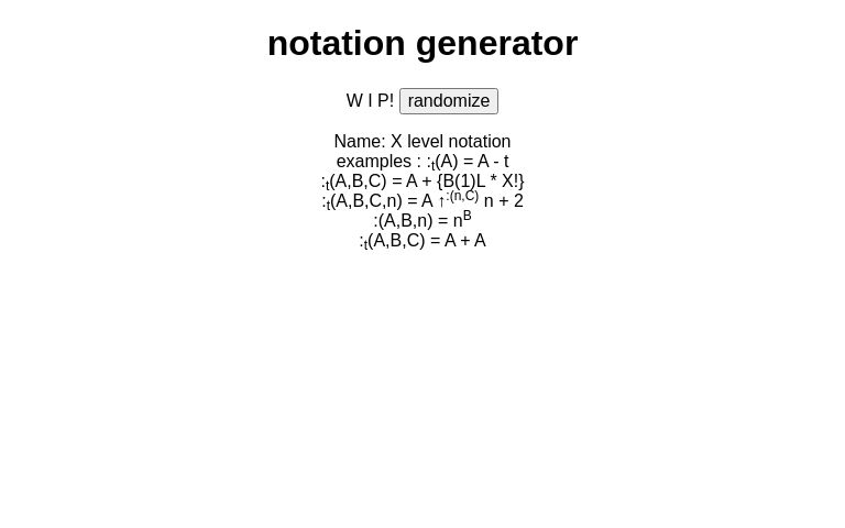 notation generator