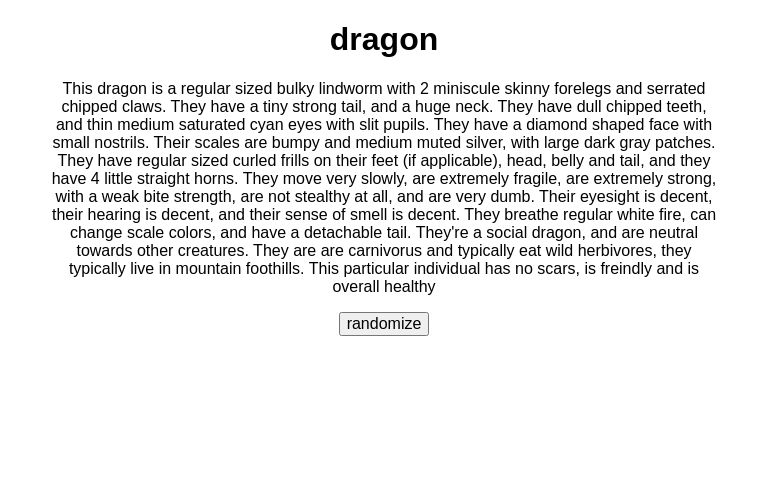 dragon ― Perchance Generator