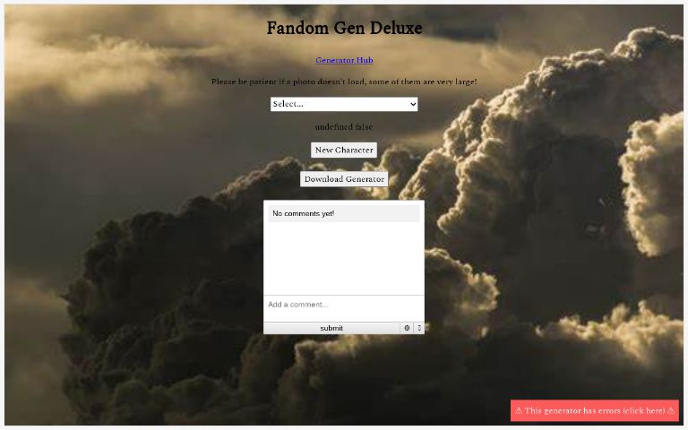 Fandom Gen Deluxe ― Perchance Generator