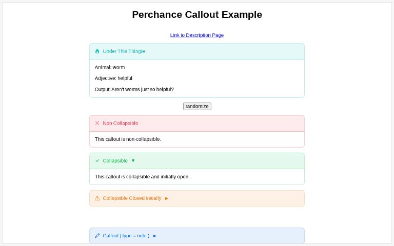 Perchance Callout Example ― Perchance Generator