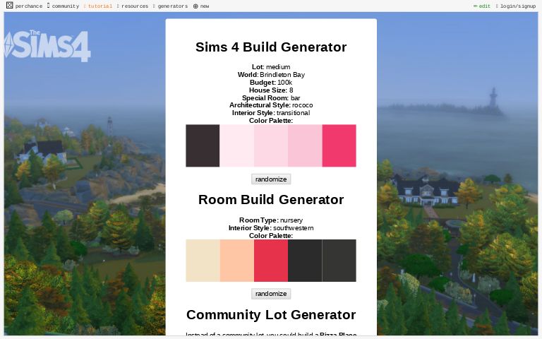 Sims 4 Build Generator
