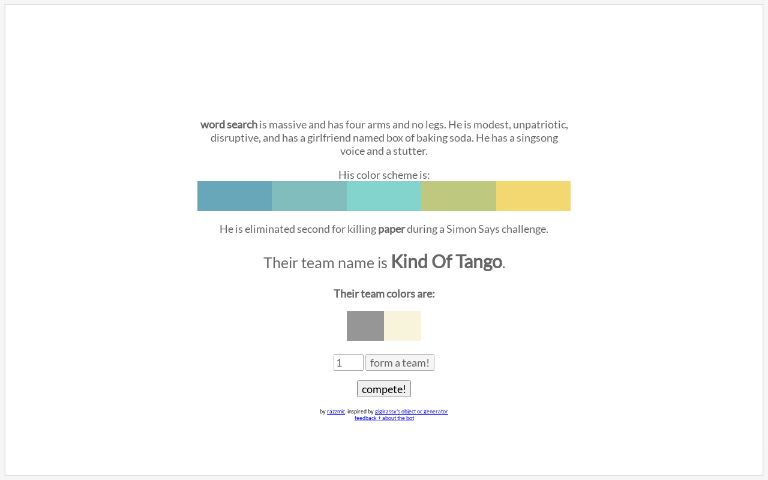 Object Show Character Generator