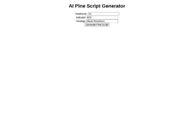 AI Pine Script Generator
