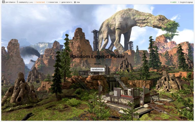 Random Legend Picker ― Perchance Generator