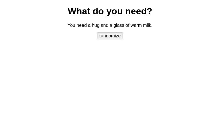 What do you need? ― Perchance Generator