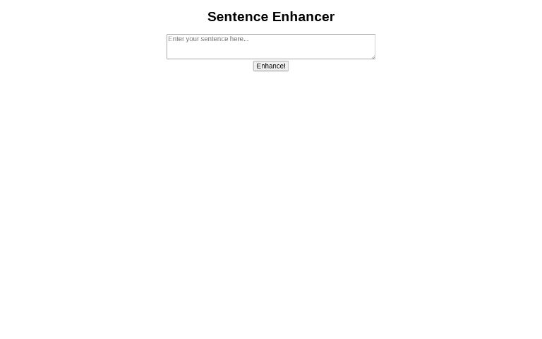 Sentence Enhancer ― Perchance Generator
