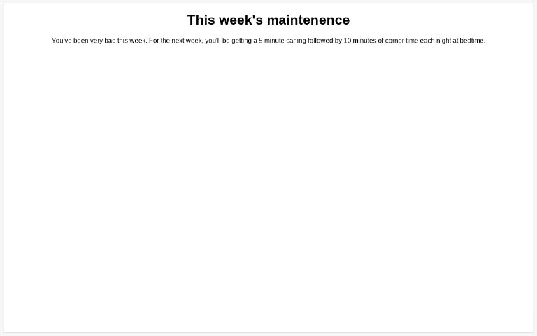 This week's maintenence ― Perchance Generator