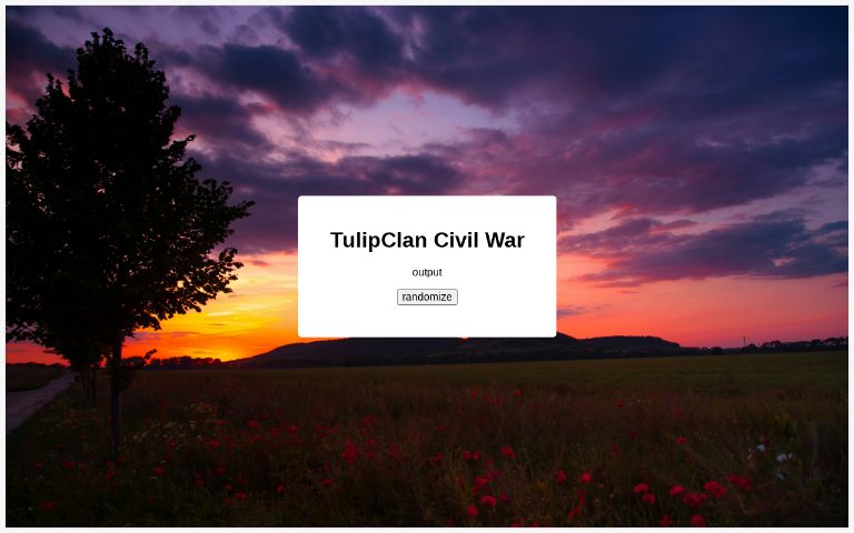 TulipClan Civil War ― Perchance Generator