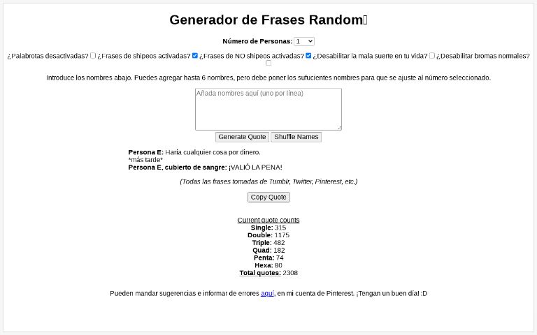 Generador de Frases Random