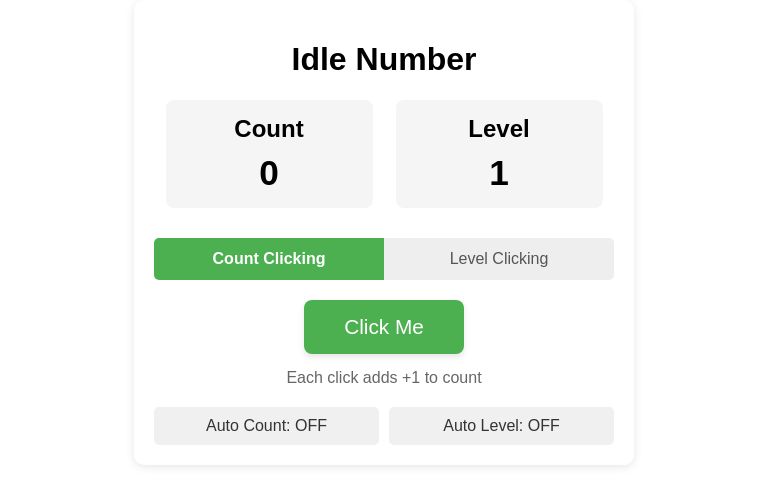 Idle Number ― Perchance Generator