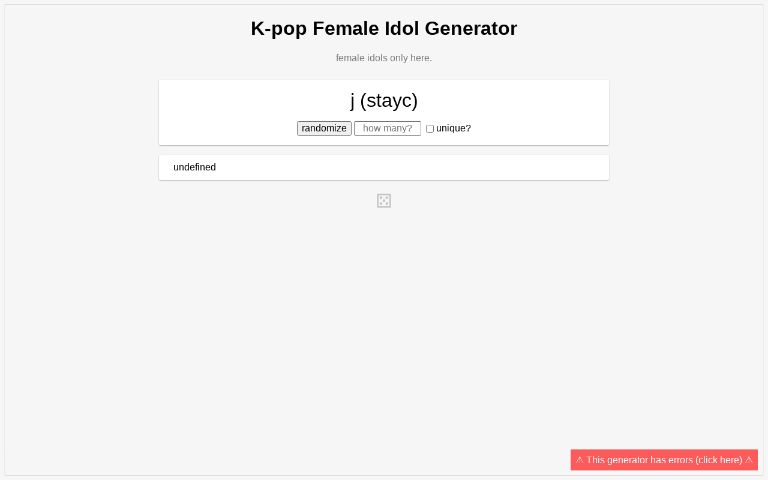 K-pop Female Idol Generator