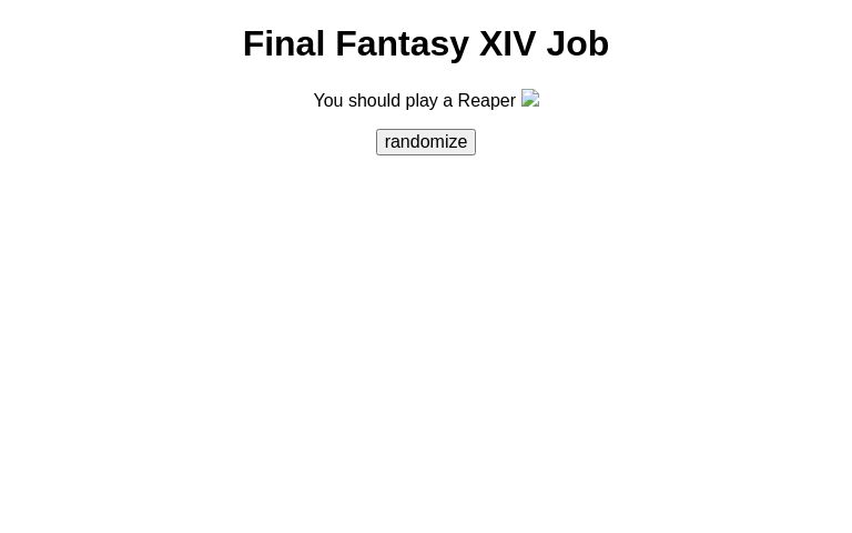 Final Fantasy XIV Job ― Perchance Generator