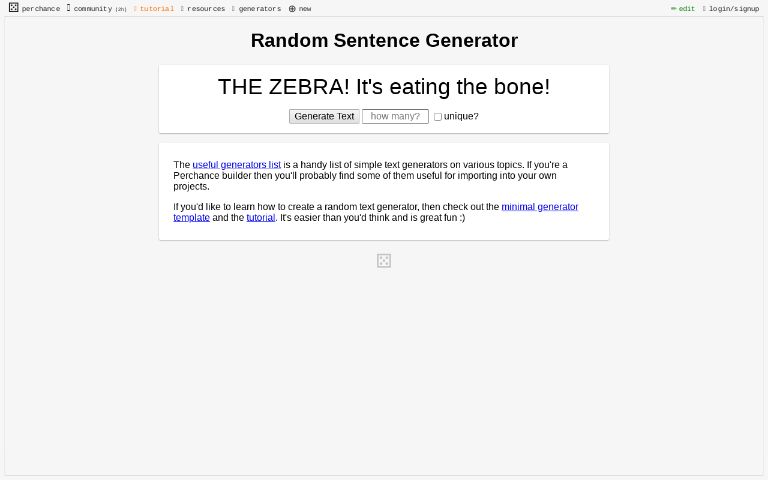 Random Sentence Generator