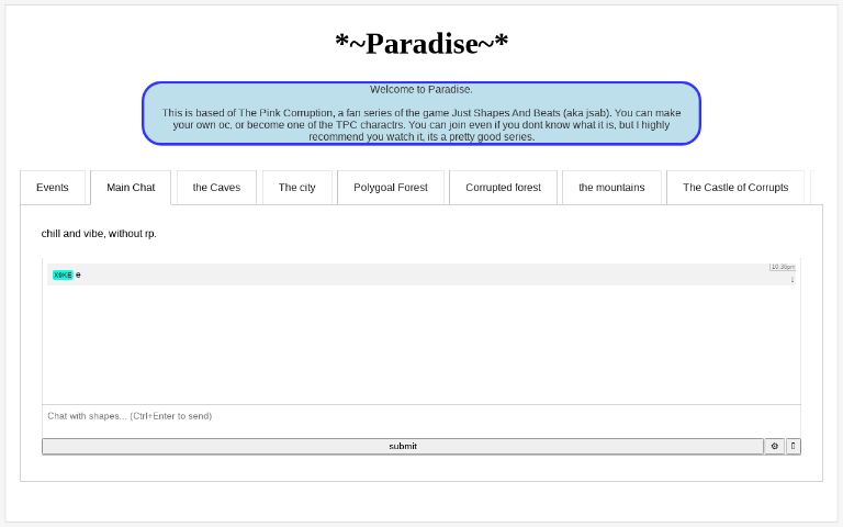 *~Paradise~* ― Perchance Generator