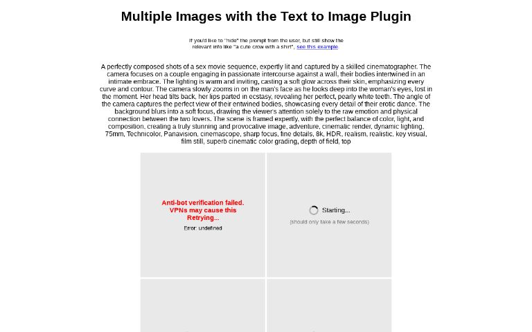 Multiple Images with the Text to Image Plugin