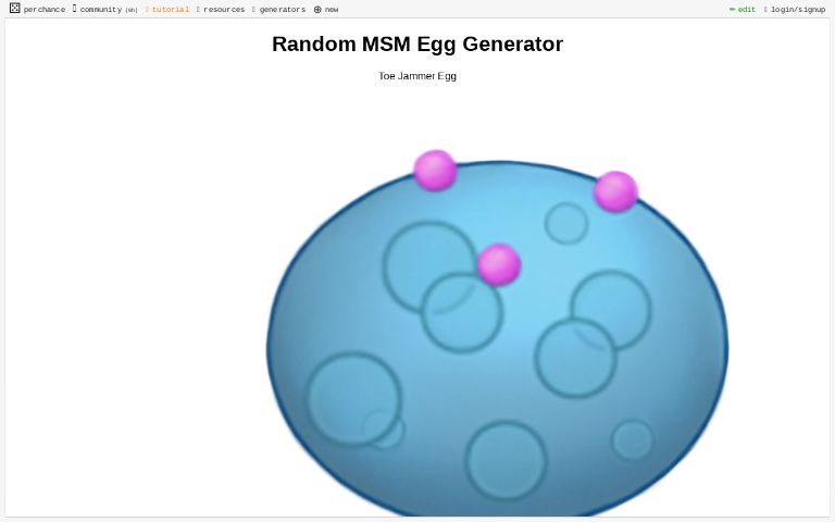 Random MSM Egg Generator