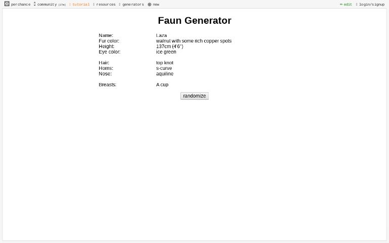 Faun Generator