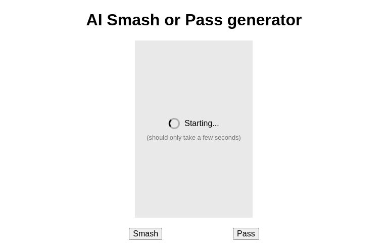 AI Smash or Pass generator